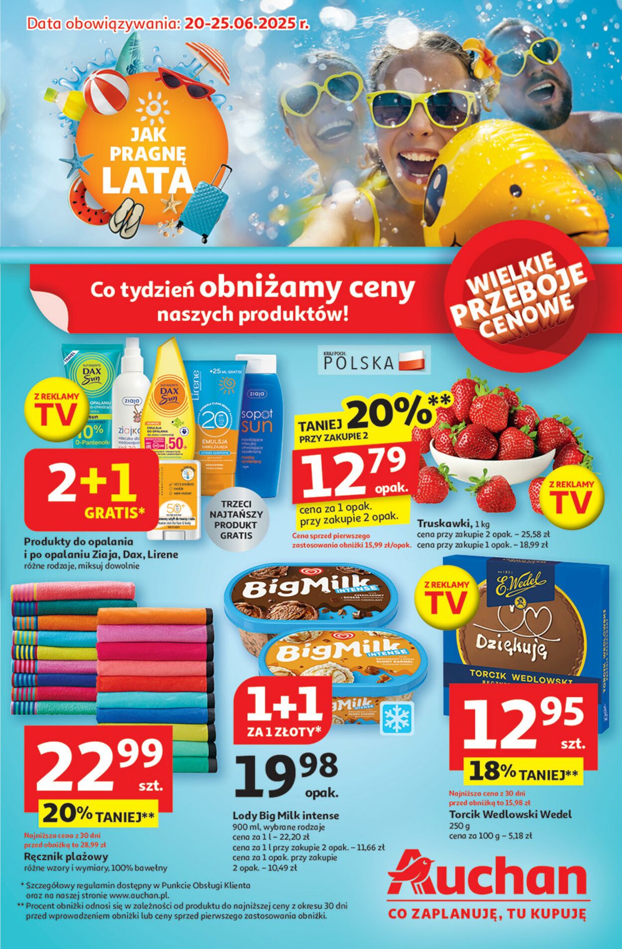 Auchan Gazetka Promocyjna - Ważna od 20.06 do 25.06 - Strona nr 1 - gazetkolandia.pl