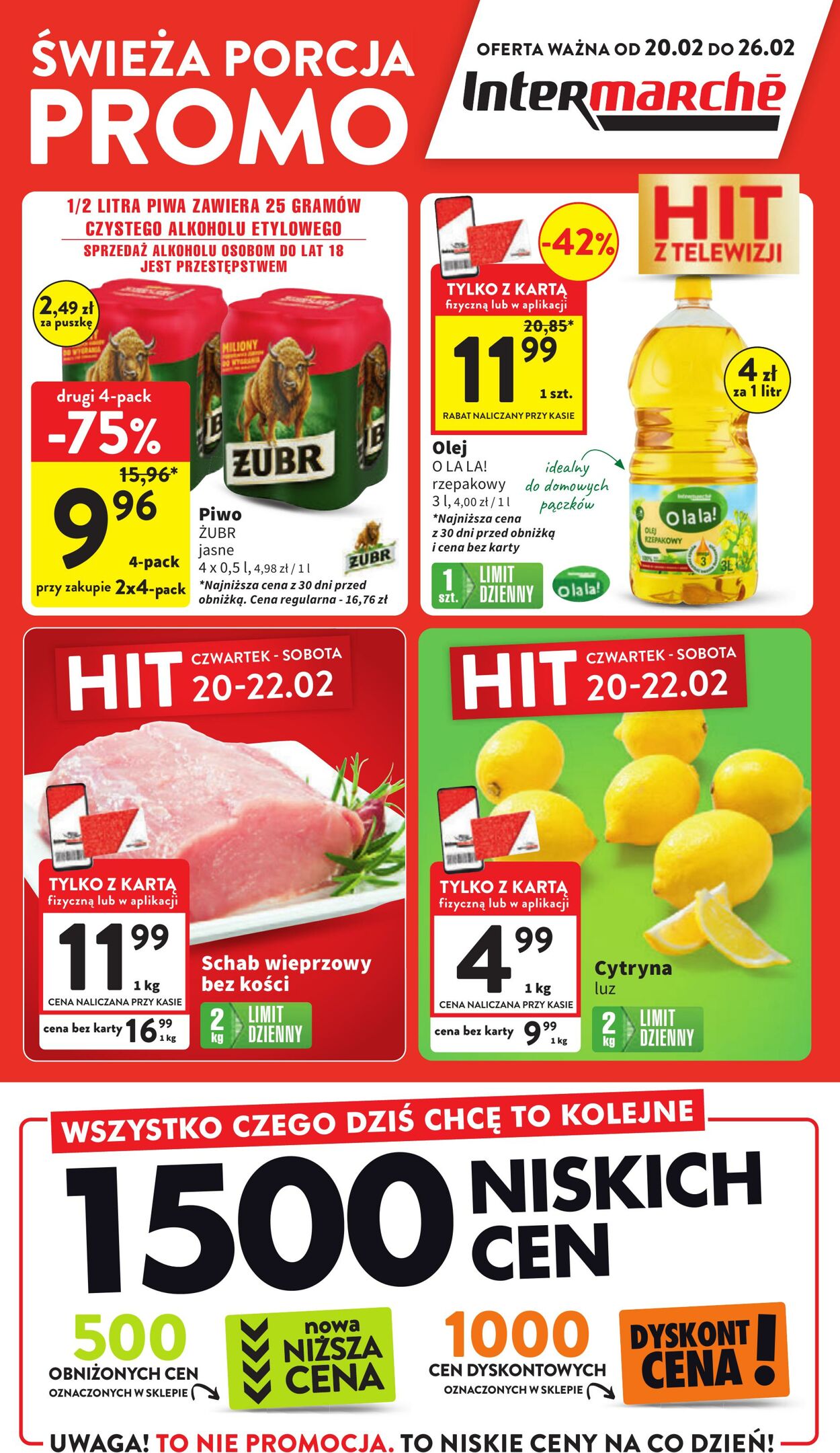 Intermarché Gazetka Promocyjna - Ważna od 20.02 do 26.02 - Strona nr 1 - gazetkolandia.pl
